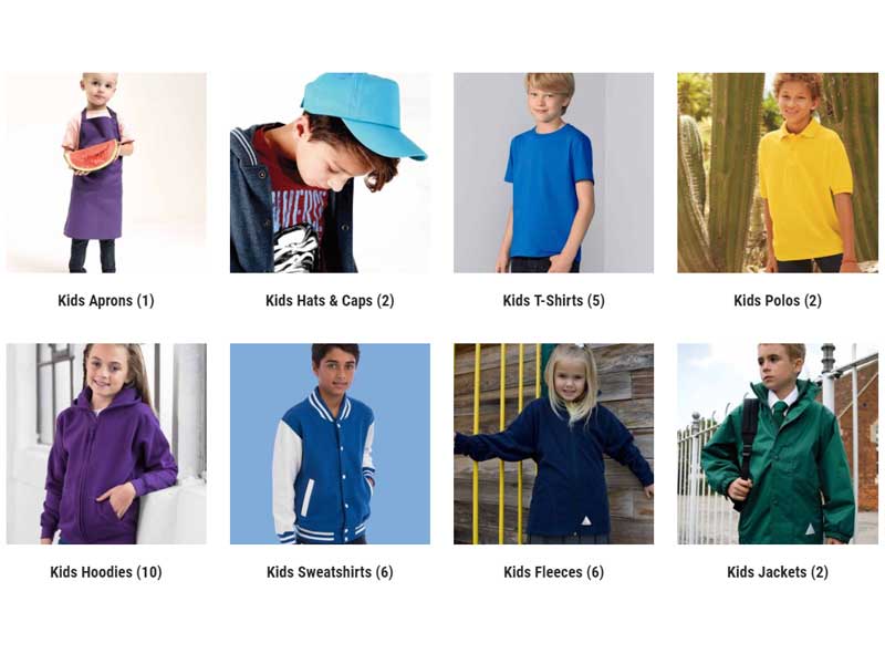 Embroidered & Printed Kids Clothing - SP Workwear