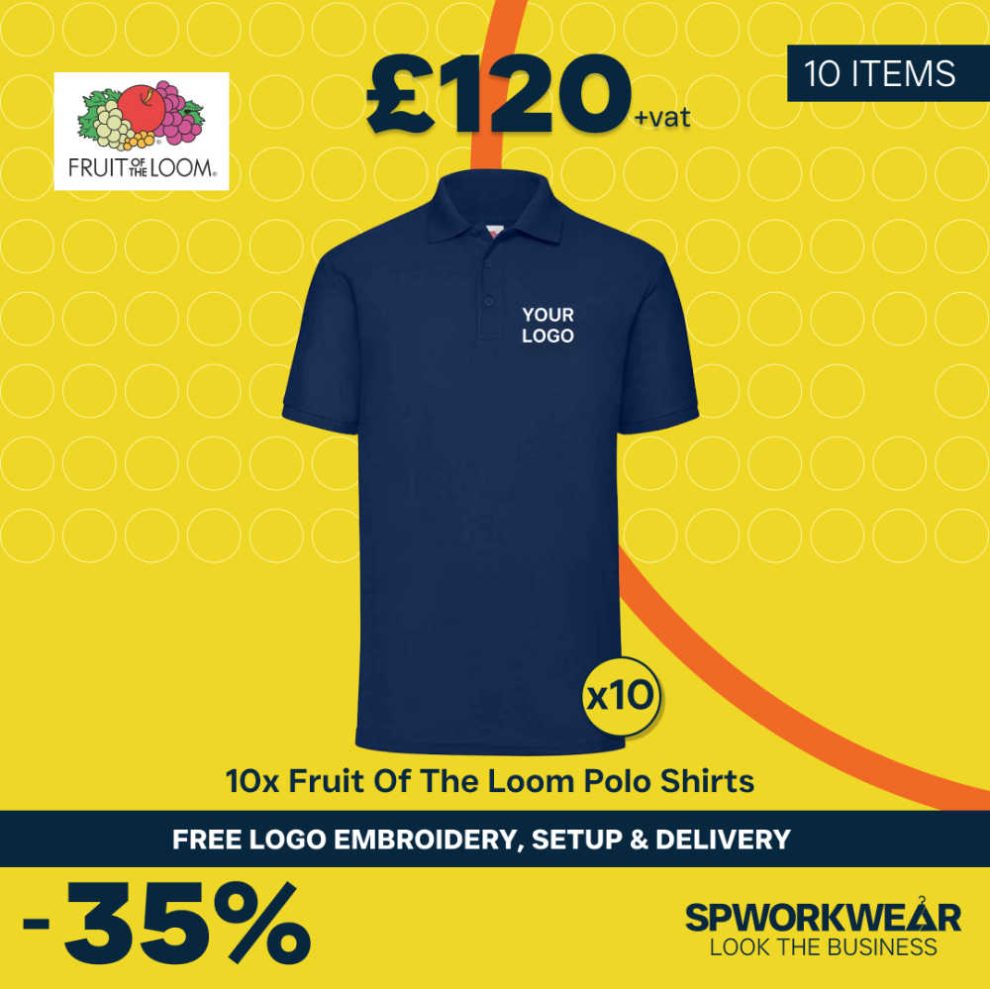 10x Fruit Of The Loom Polo Shirt Bundle
