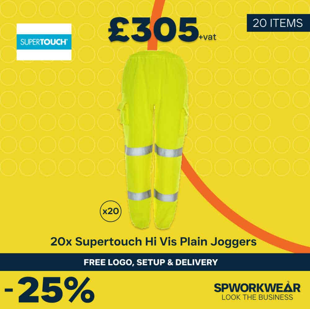 25 x Supertouch Hi Vis Jogging Bottoms Bundle - Unbranded